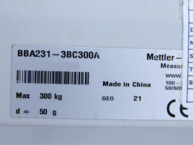 Mettler Toledo BBA231-3BC300A Bench Scale - Richmond Scientific