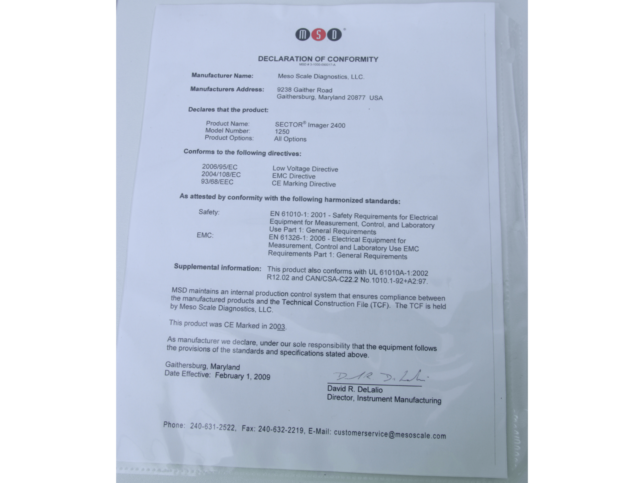 MSD 1250 Sector Imager 2400A Microplate Reader - Richmond Scientific