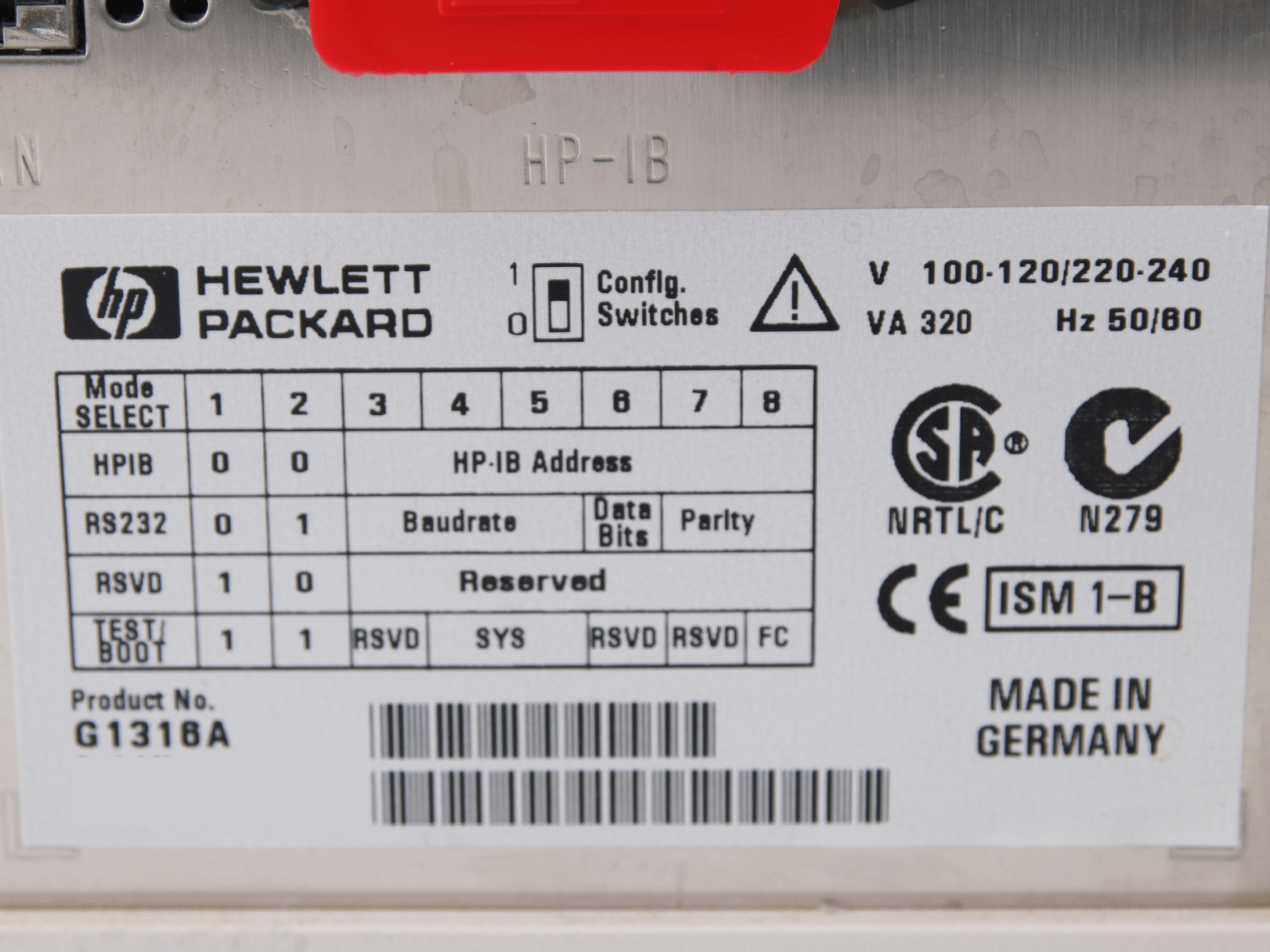 HP Agilent 1100 Series G1316A Column Compartment - Richmond Scientific