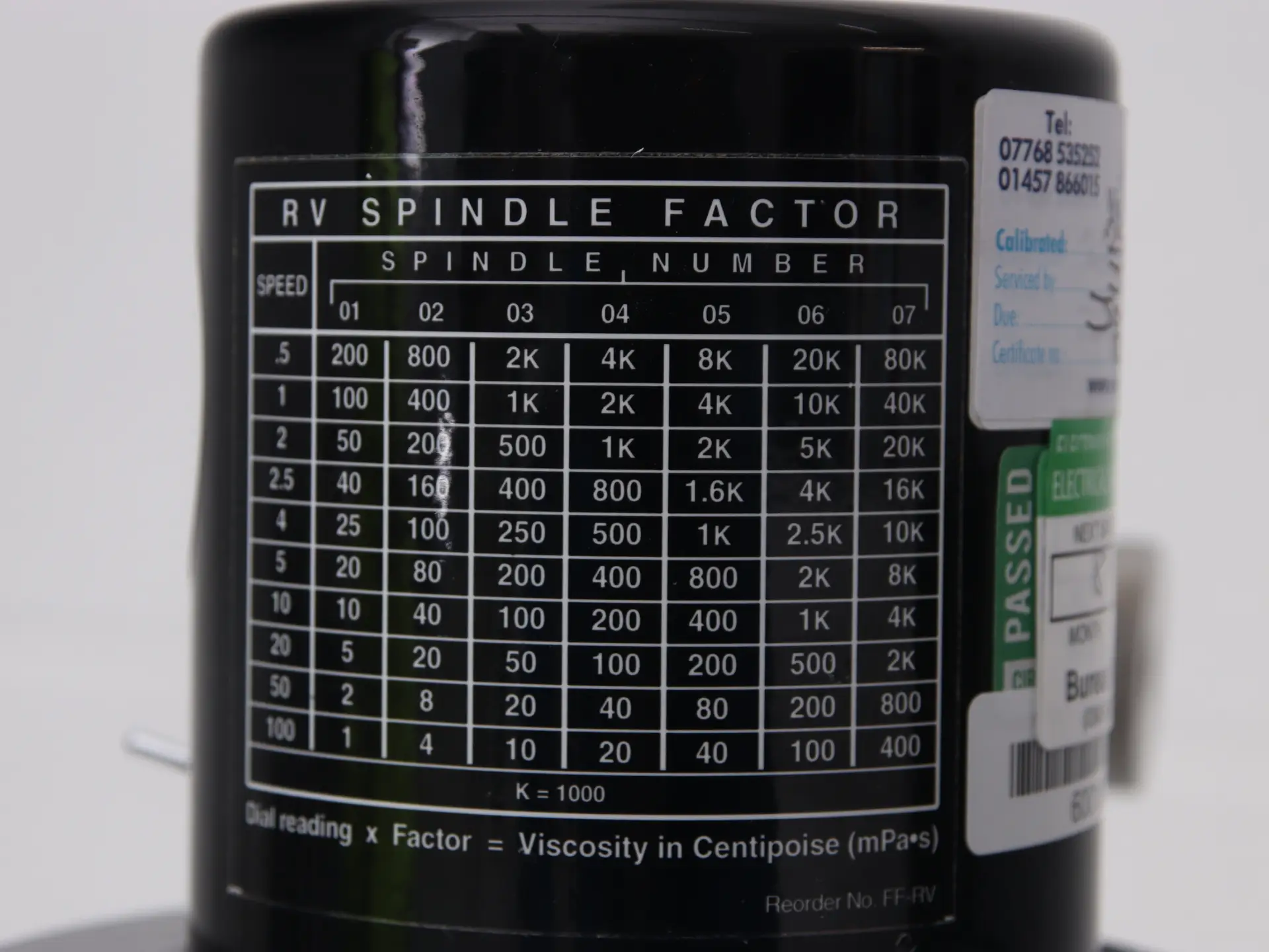 Brookfield RVT Viscometer - Richmond Scientific