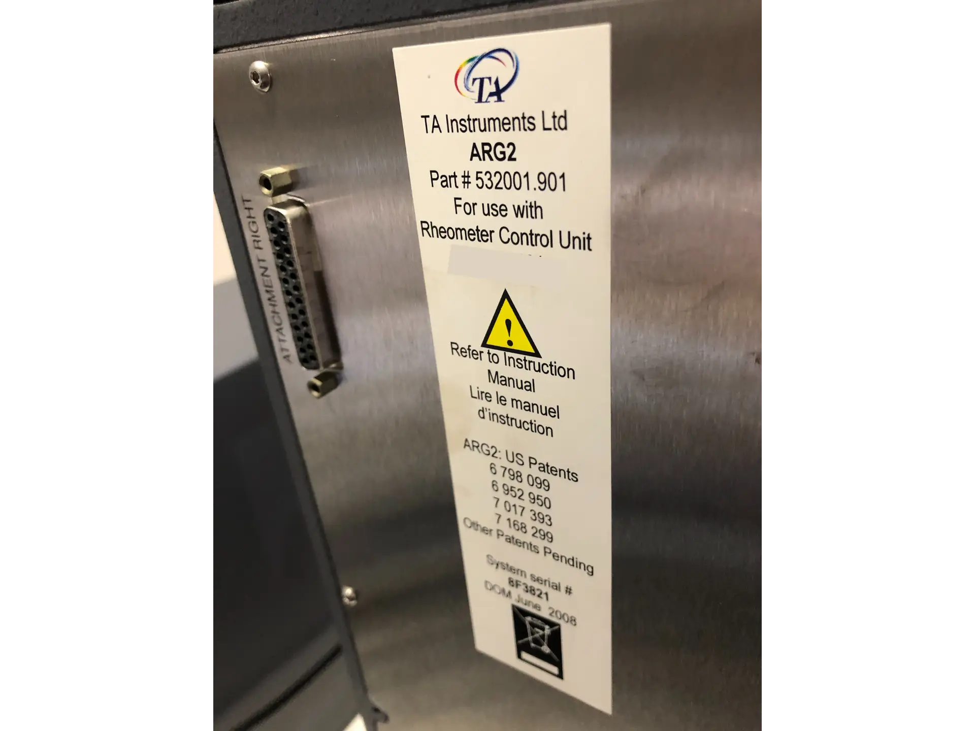 TA Instruments ARG2 Rheometer - Richmond Scientific