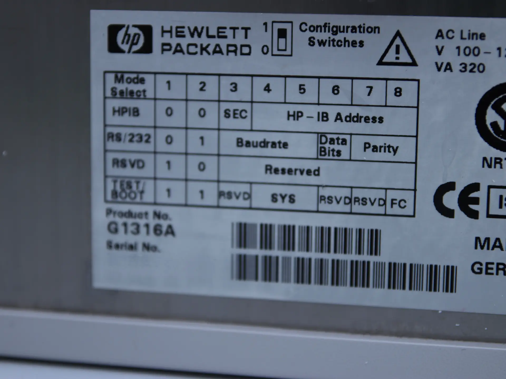 Agilent G1316A COLCOM 1100 Series - Richmond Scientific